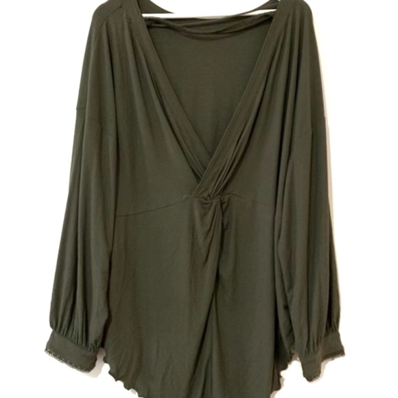 Free People | Tops | Nwt Free People Shimmy Shake Top Army Green | Poshmark